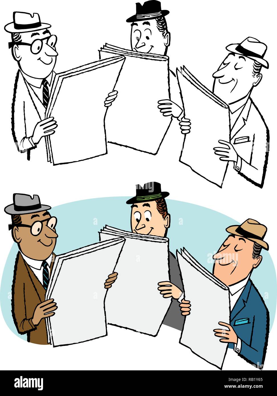 Cartoon reading hi-res stock photography and images - Alamy