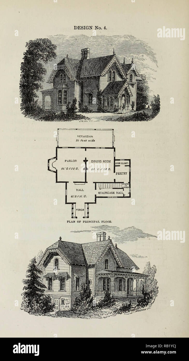 "Villas and cottages" (1874 Stock Photo - Alamy