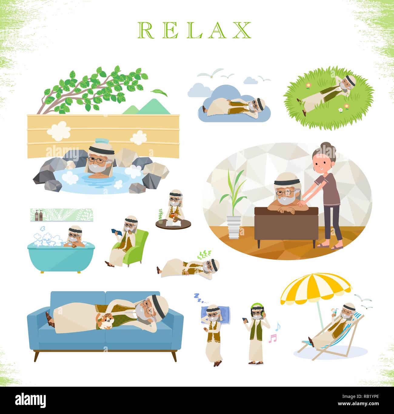 Old man lying down Stock Vector Images - Alamy