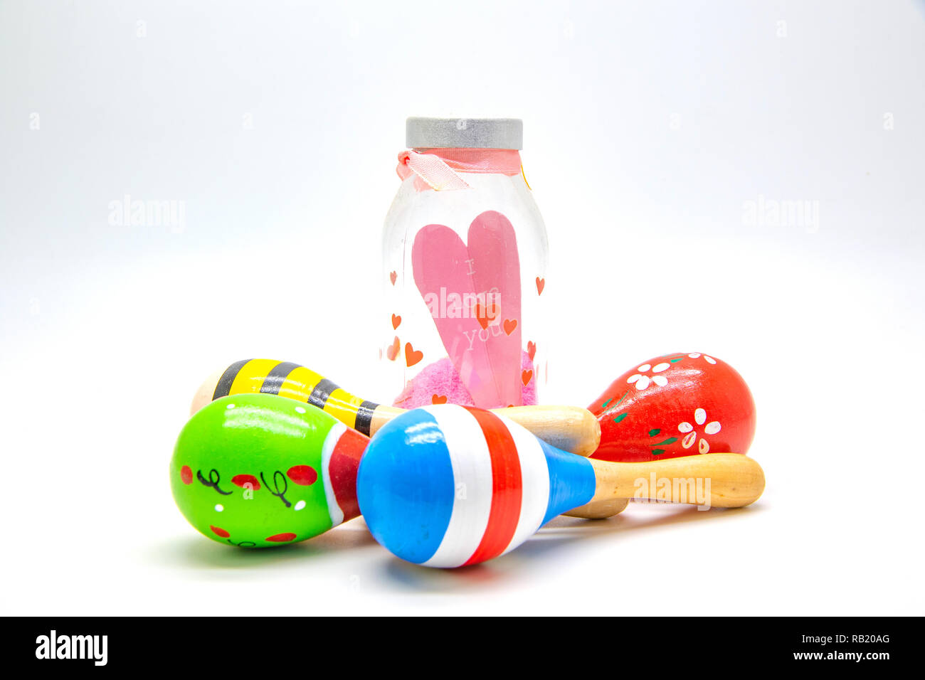 Colorful maracas isolate on white background Stock Photo - Alamy