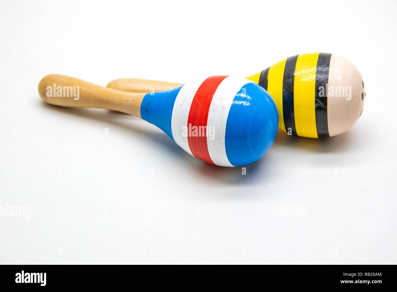 Colorful maracas isolate on white background Stock Photo - Alamy