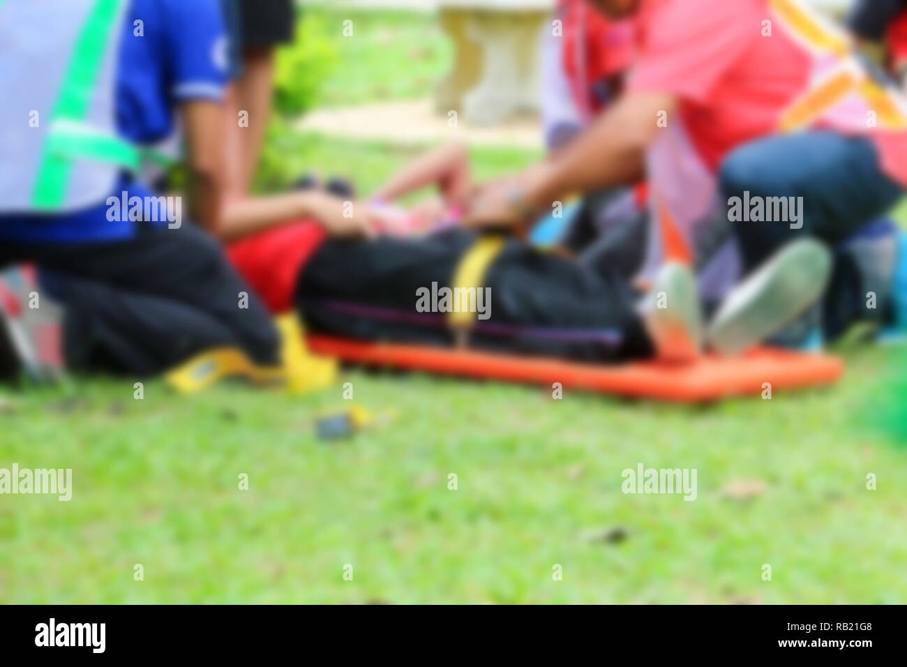 Action injured stretcher injury hi-res stock photography and images - Alamy