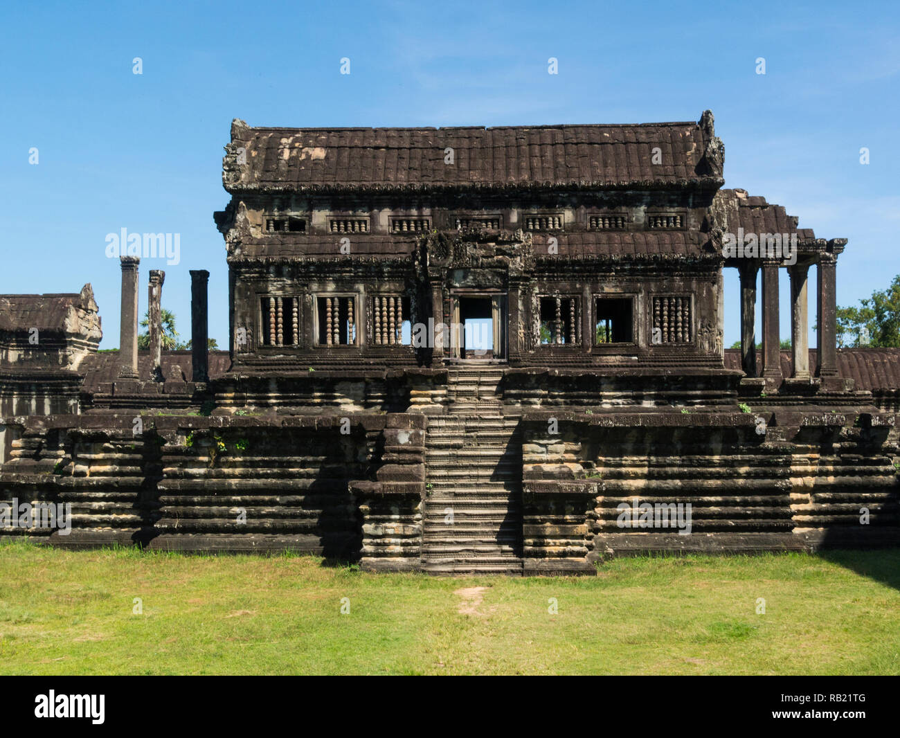 Part of magnificent ruins of Angkor Wat Cambodia Asia an architectural ...