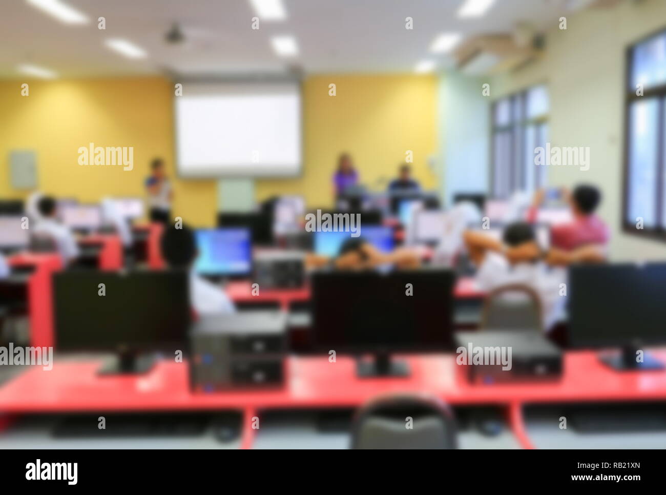 Teacher Laptop Presentation Classroom High Resolution Stock Photography ...