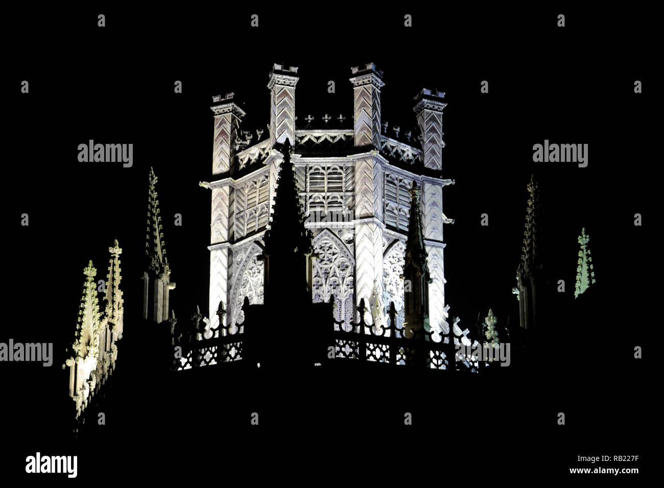 The Octagon Tower on Ely Cathedral, Ely City, Cambridgeshire, England ...