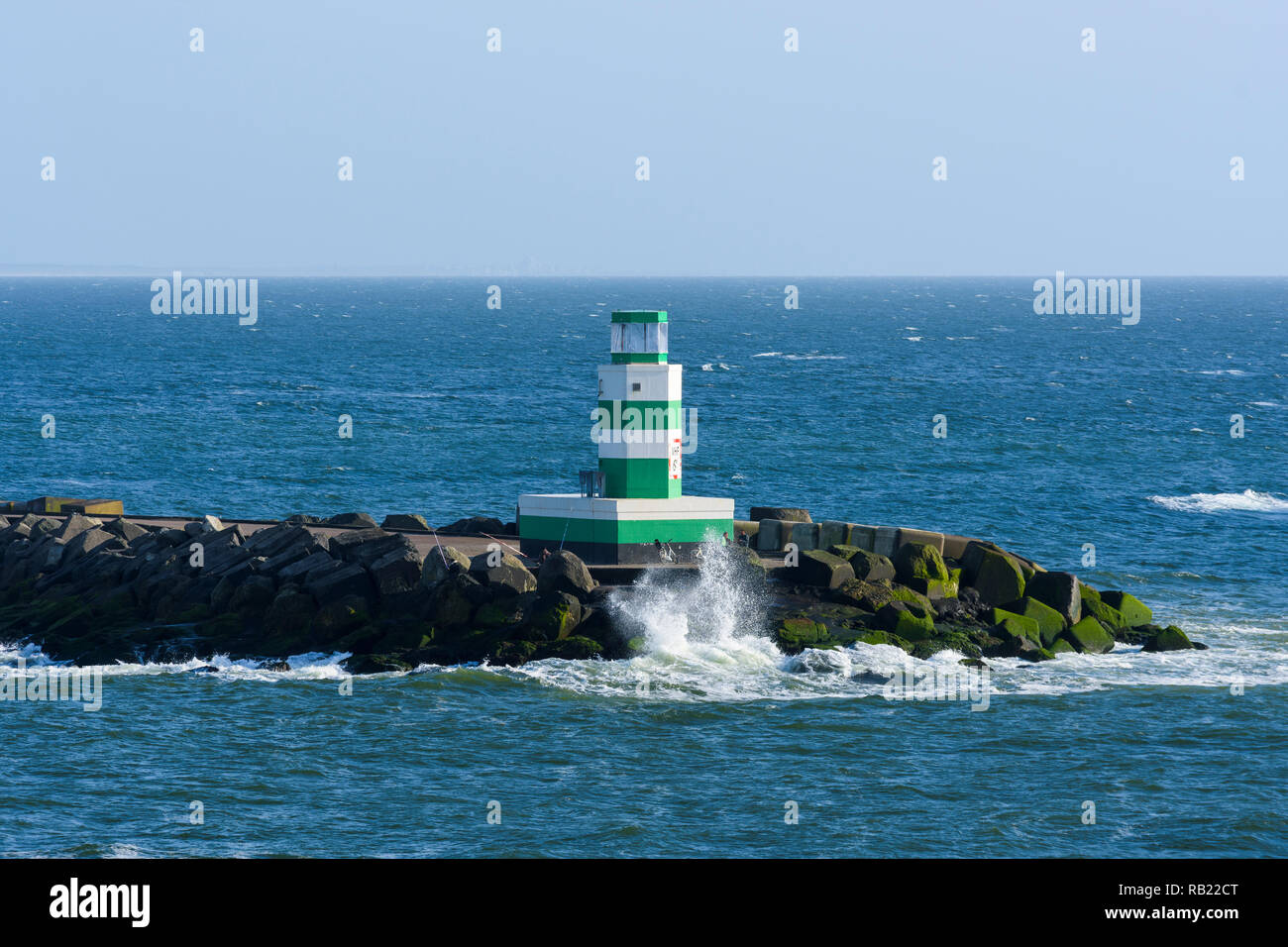 Harbor mole with lighthouse hi-res stock photography and images - Alamy