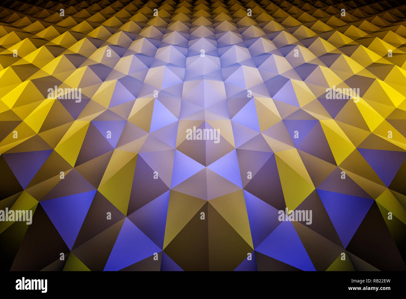 3d rendering: Abstract background with endless pyramid shapes Stock ...