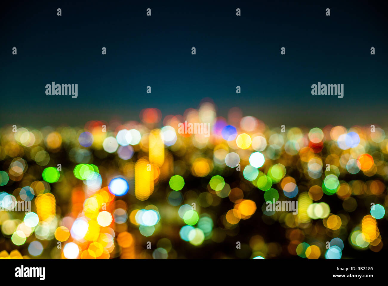 Aerial view of road in Tokyo city, cityscape skyline defocus, blur ...