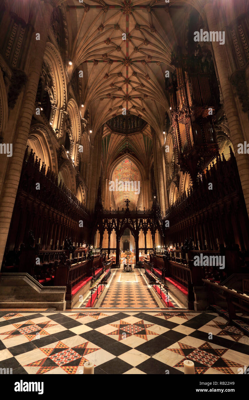 Interior Of Ely Cathedral At Night High Resolution Stock Photography ...