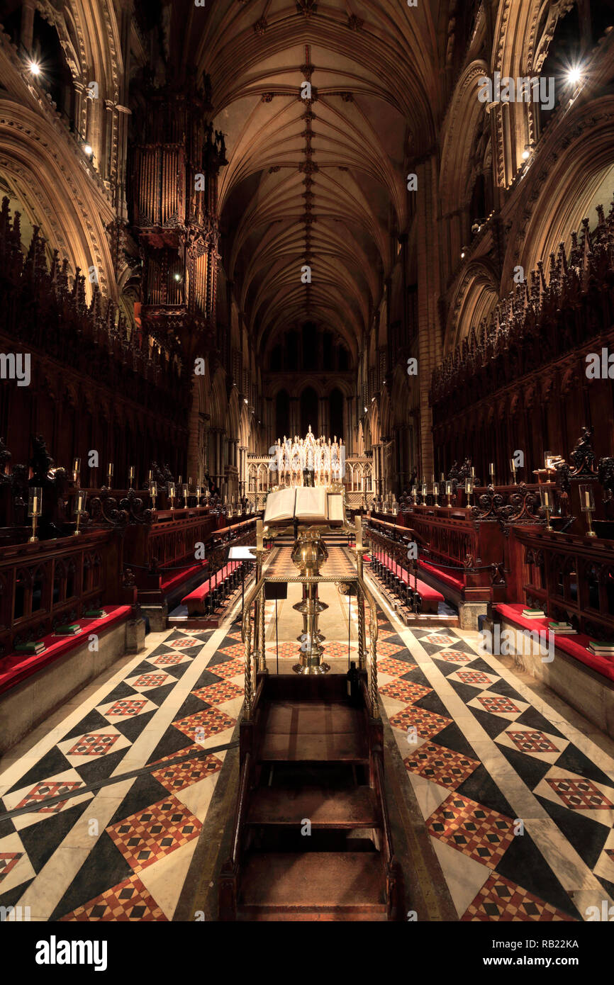Interior Of Ely Cathedral At Night High Resolution Stock Photography ...