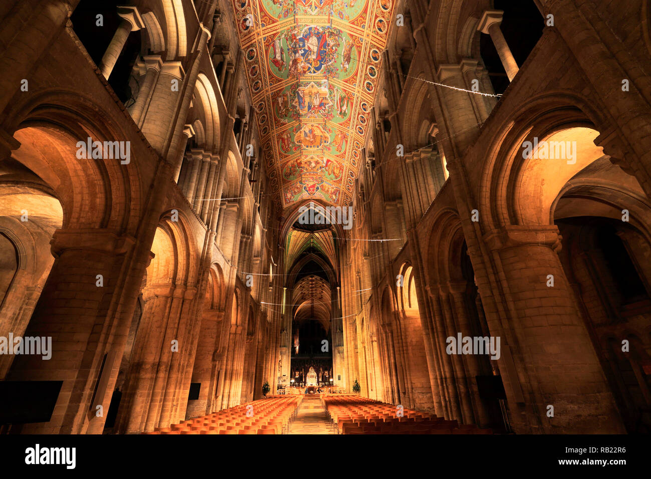 The interior of Ely Cathedral, Ely City, Cambridgeshire, England, UK ...