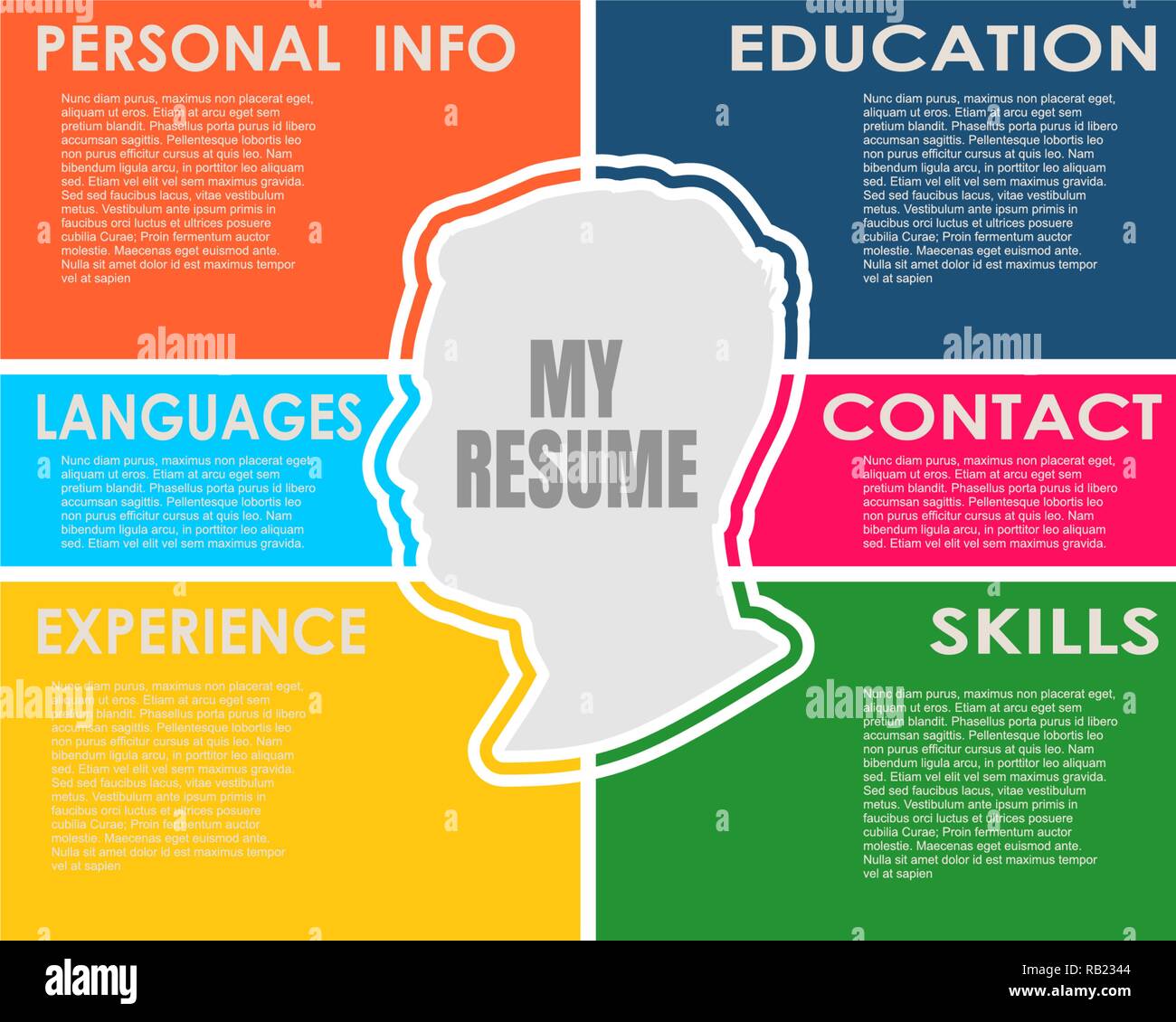 Simple resume template Stock Vector Image & Art - Alamy