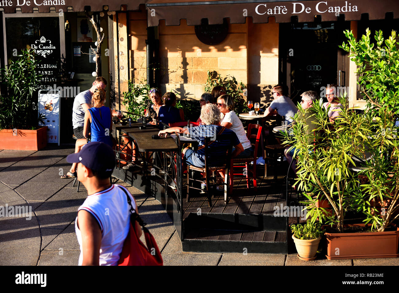 café bar Cagliari Sardinia Italy Stock Photo - Alamy