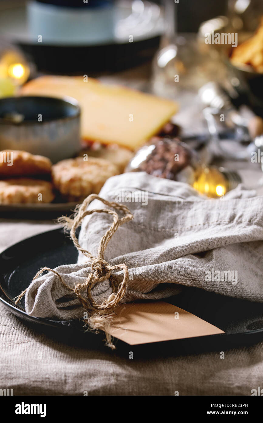 Dinner set table Stock Photo - Alamy