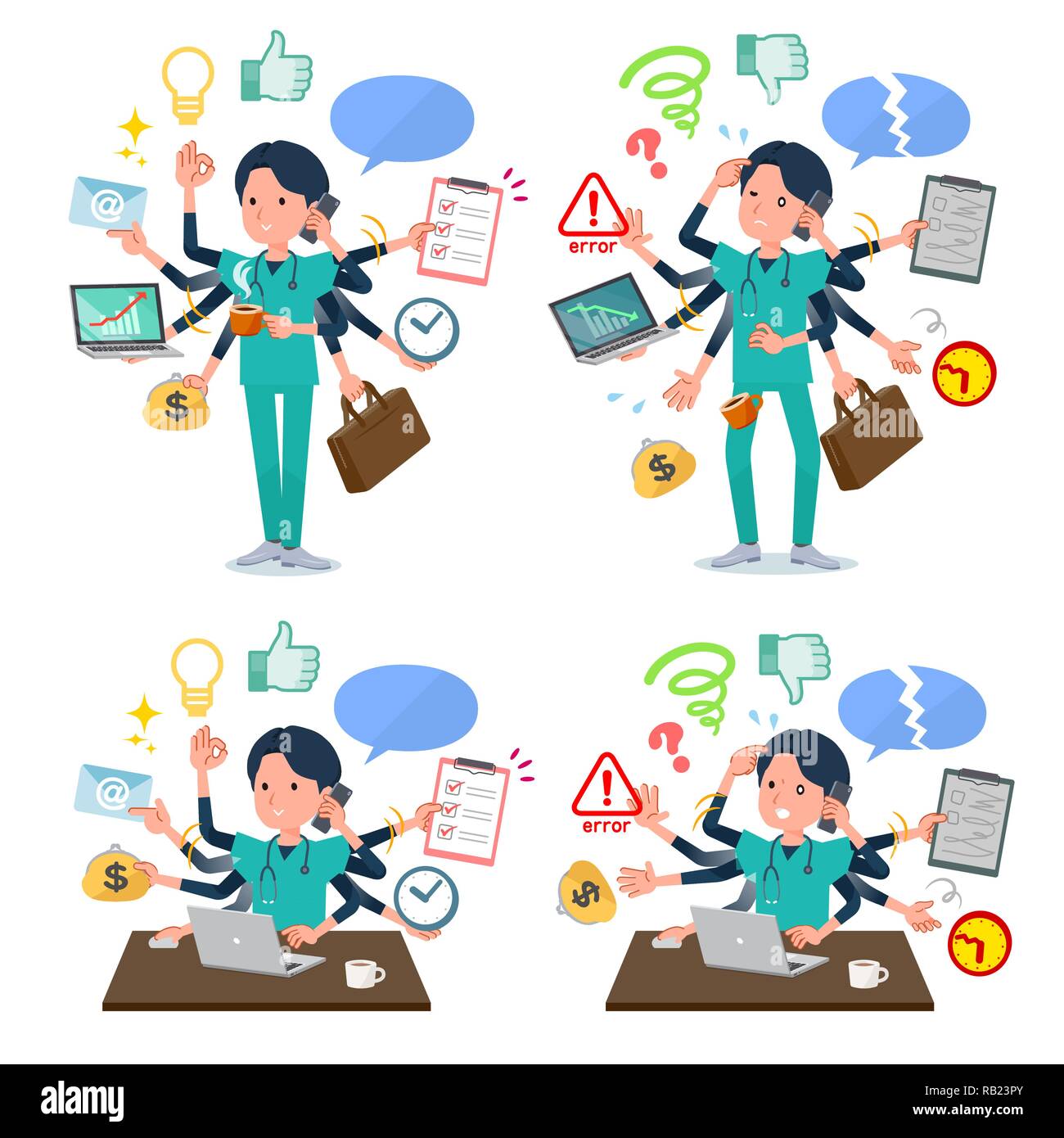 Busy hospital Stock Vector Images - Alamy