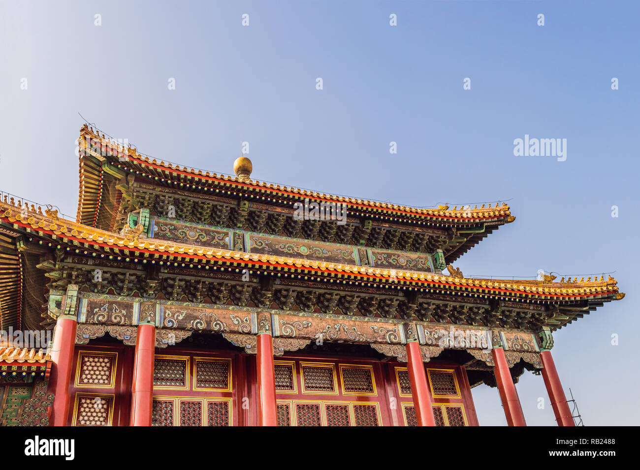 Ancient royal palaces of the Forbidden City in Beijing,China Stock ...