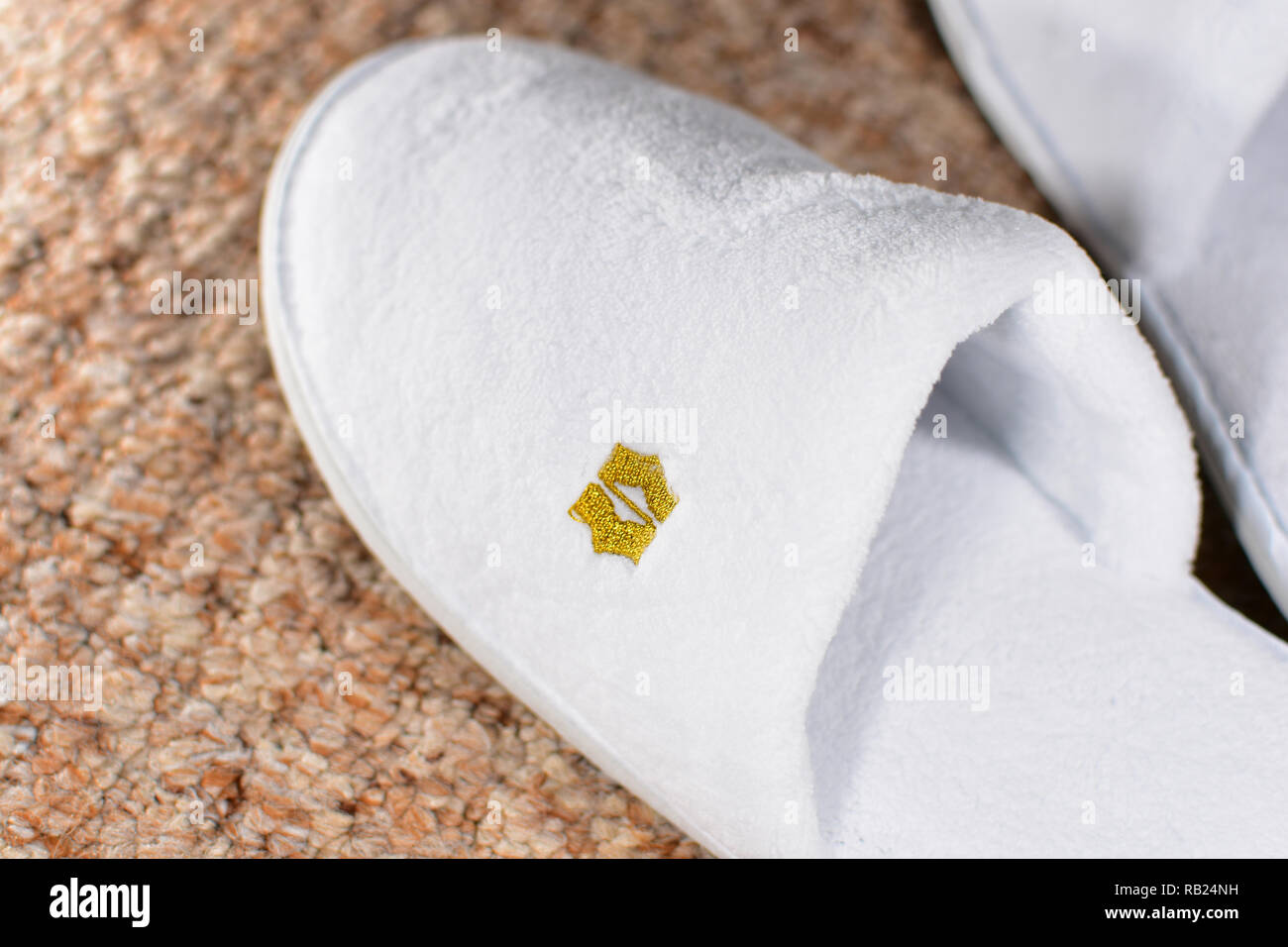 Posh hotel slippers hi-res stock photography and images - Alamy