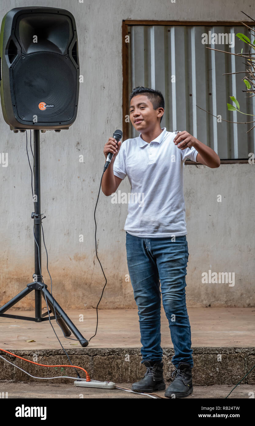 latin people with microphone at party in Guatemala Stock Photo - Alamy