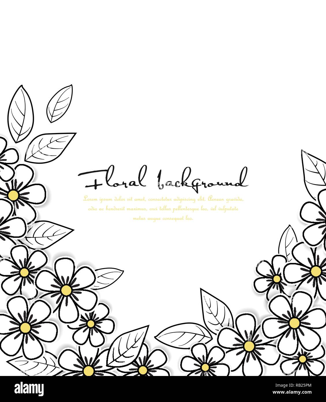 Floral design for brochure hi-res stock photography and images - Alamy