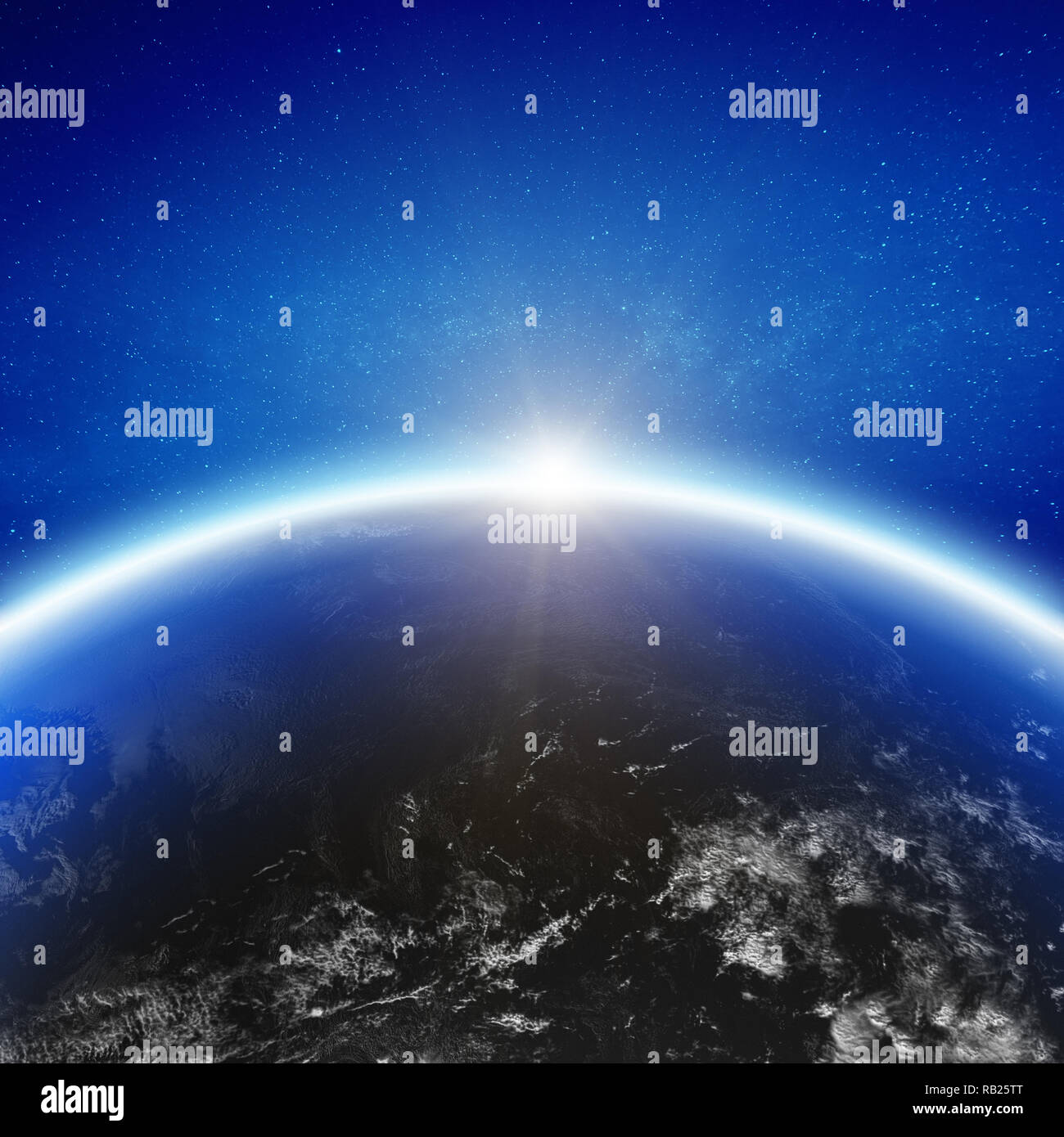 Aero space planet Earth horizon Stock Photo - Alamy