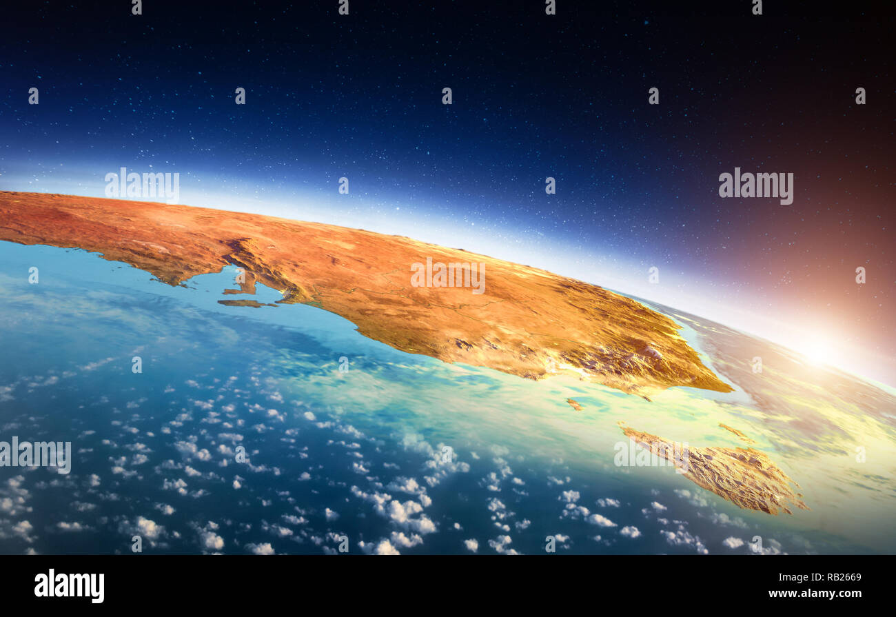 Australia space sunrise Stock Photo - Alamy