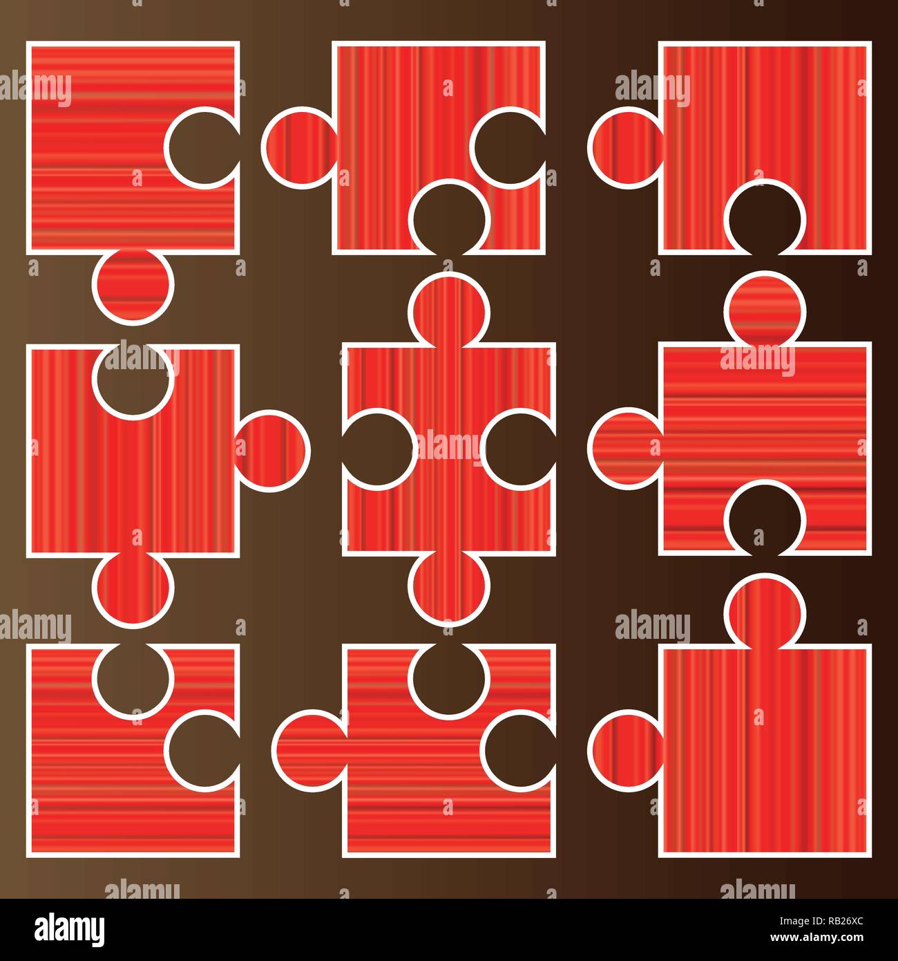 red puzzle pieces - jigsaw vector illustration Stock Vector Image & Art ...