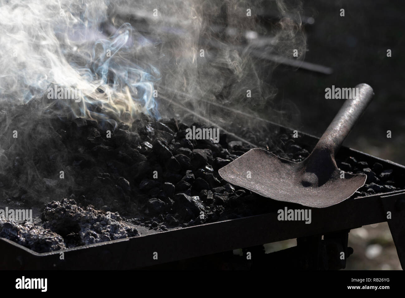 A blacksmith's workplace Stock Photo - Alamy