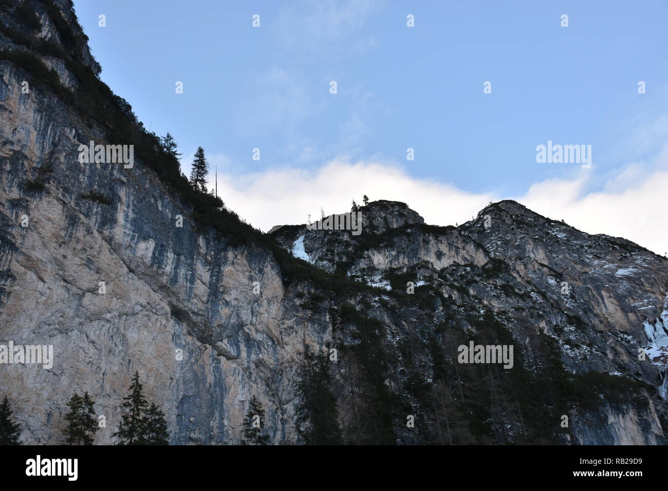 See, Pragser Wildsee, Zugefroren, Eisdecke, Pragser Tal, Südtirol ...