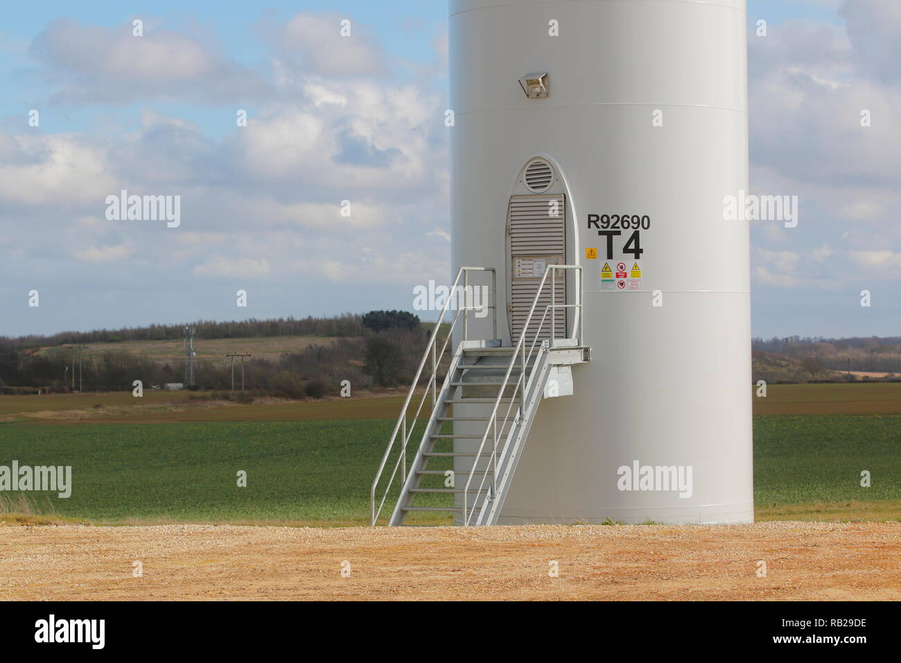 A Wind Turbine access door in Doncaster,South Yorkshire Stock Photo - Alamy