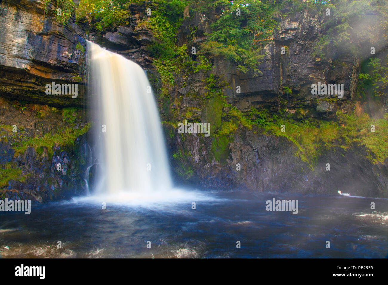 Thornton Force waterfall, which is one of many along the Ingleton ...