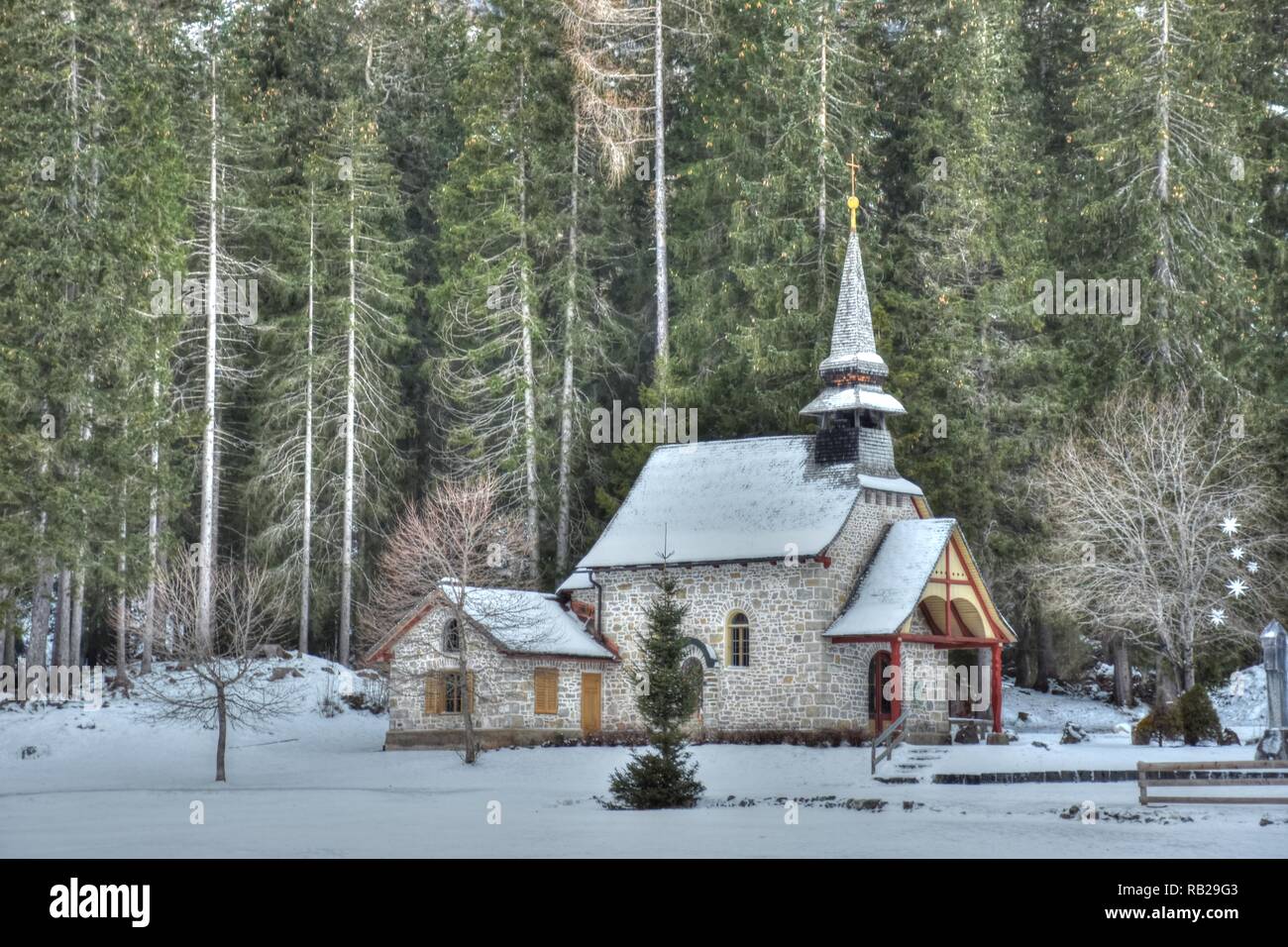Marienkapelle, Kapelle, Kirche, See, Pragser Wildsee, Pragser Tal ...