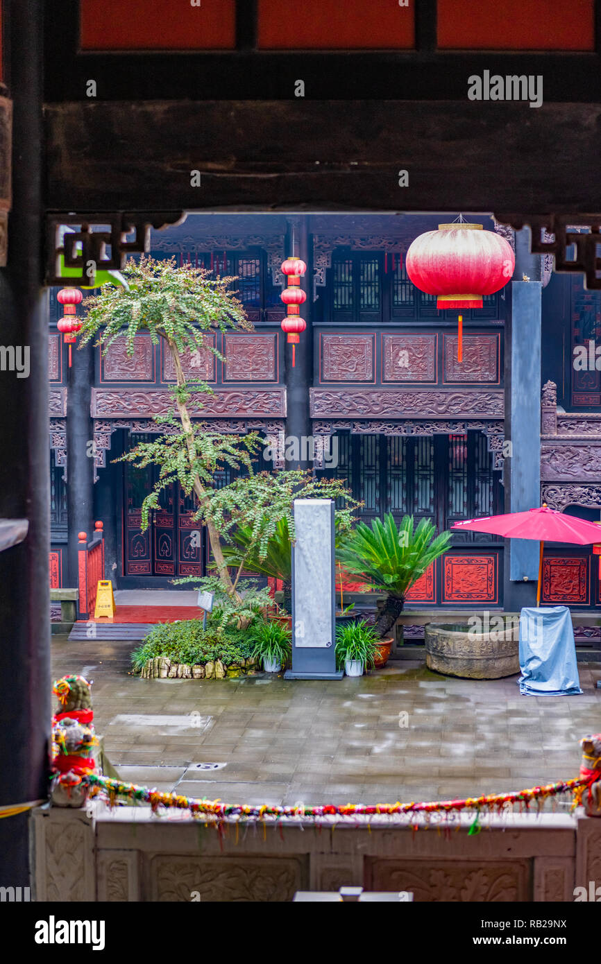 Guild Hall interior courtyard. Chongqing, China Stock Photo - Alamy