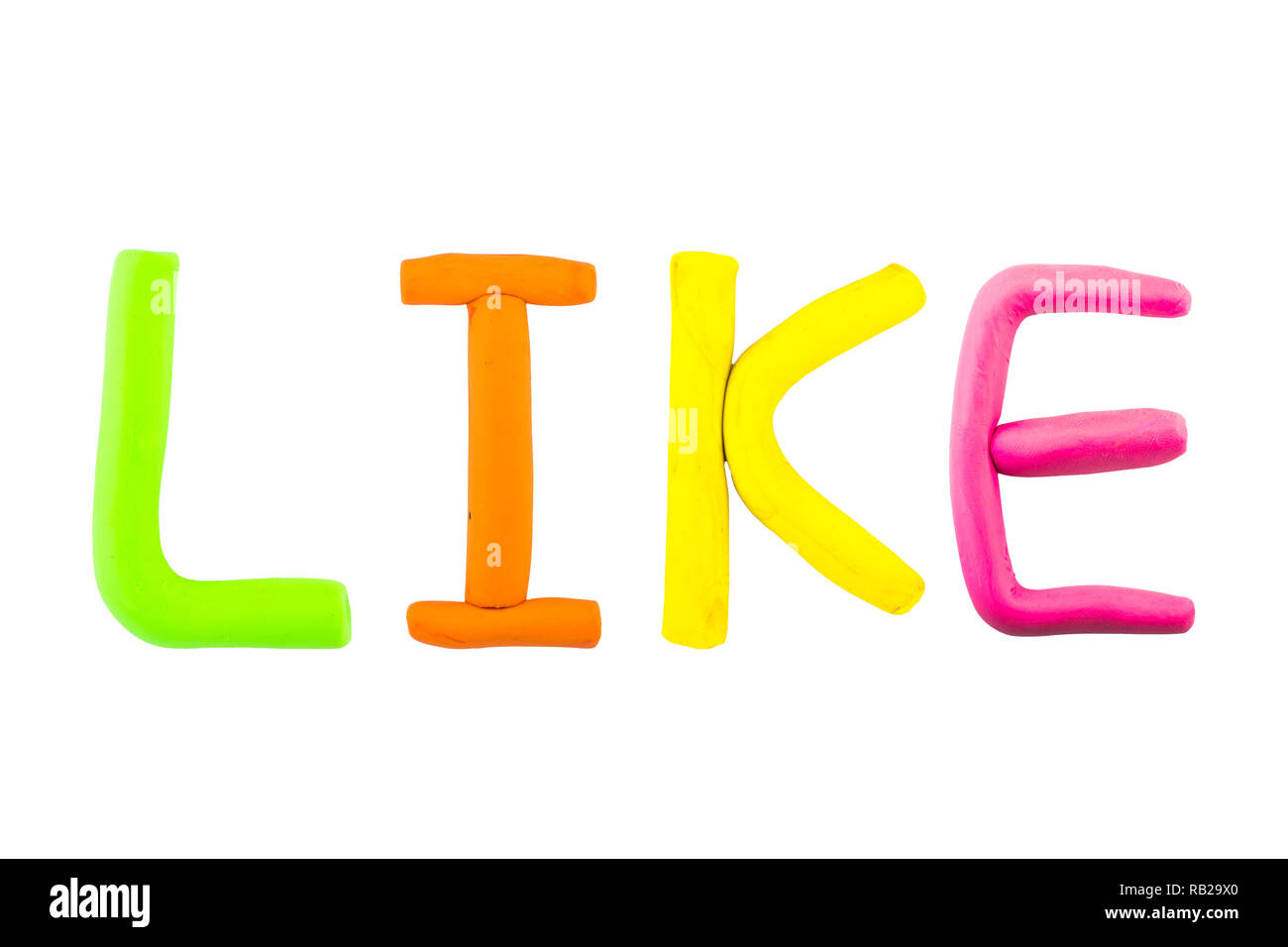 like ,clay on white background Stock Photo - Alamy