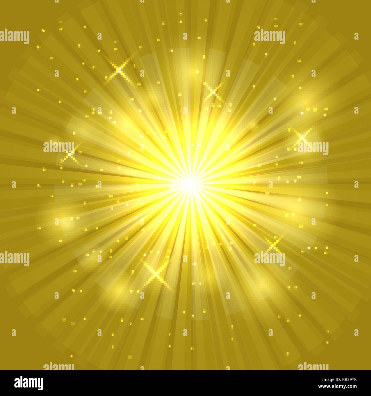 Bright flash and explosion on the dark background, stock vector Stock ...
