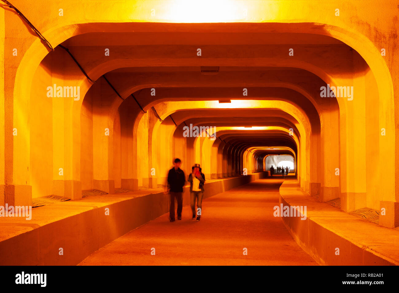 Undersea tunnel in Tongyeong-si, Gyeongsangnam-do, South Korea Stock ...