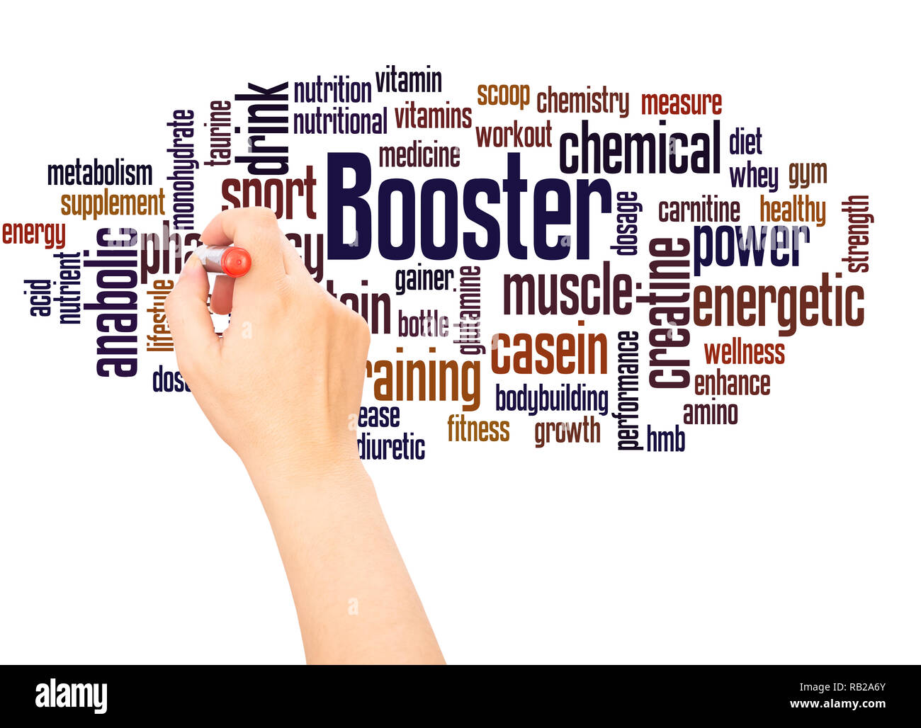 Booster word cloud hand writing concept on white background Stock Photo ...