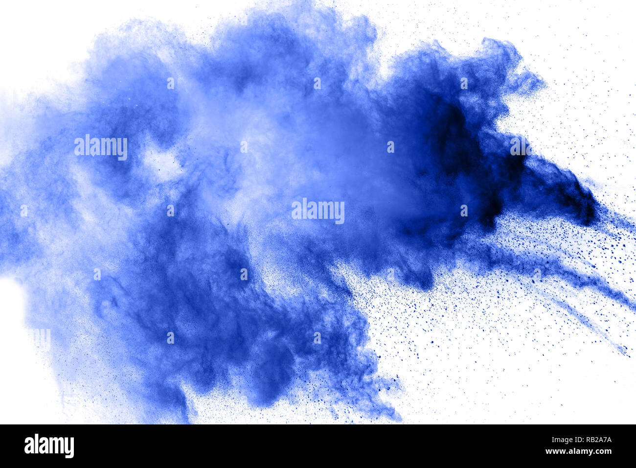 Multi color powder explosion on white background Stock Photo - Alamy