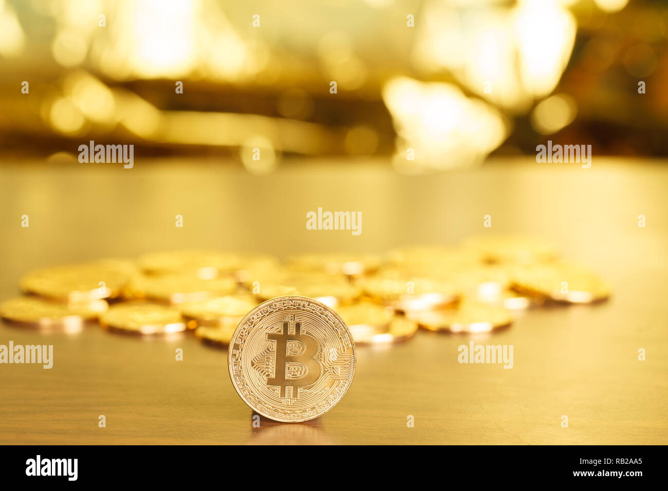 Bitcoin the future of the world currency system Stock Photo - Alamy