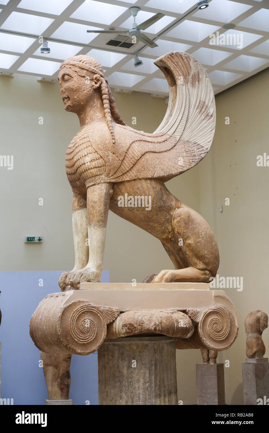 The ruins in Delphi, an archaeological site in Greece at the Mount ...