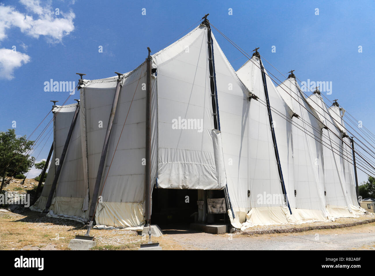 Ancient temple of Apollo restored under the protection of large canopy ...