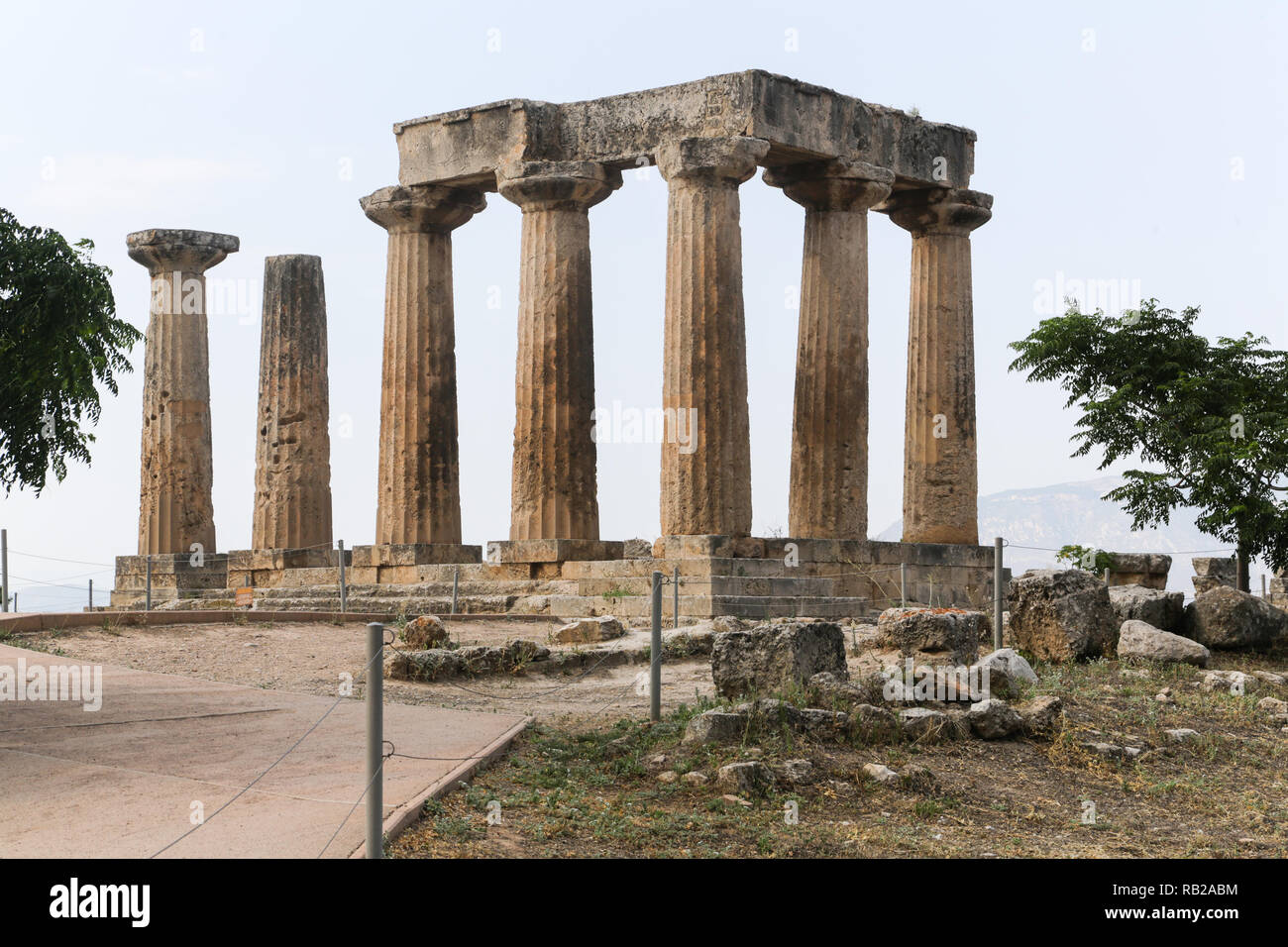 The historic ancient ruins of Corinth and Acrocorinth archaeological ...