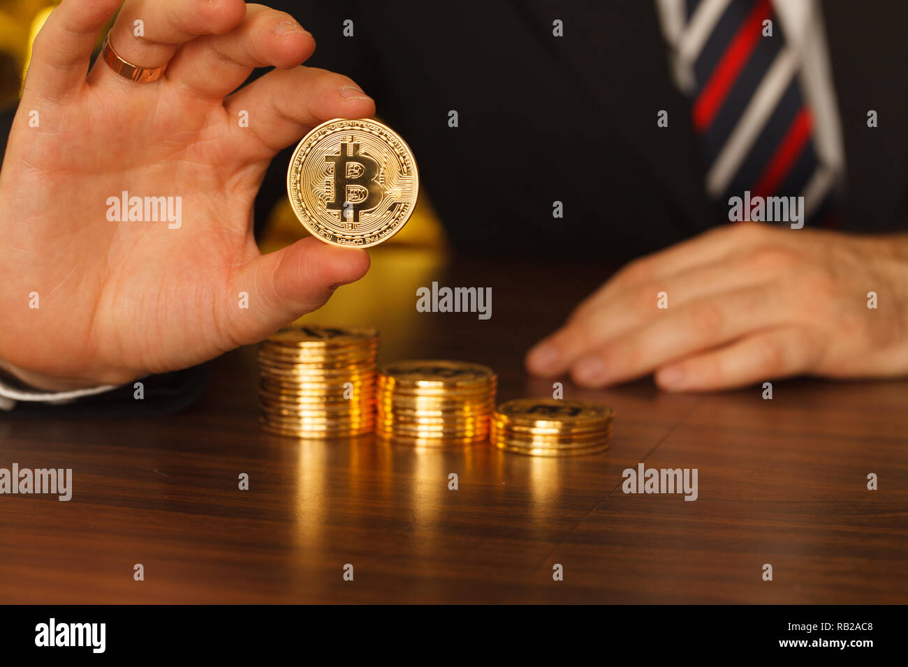 Bitcoin the future of the world currency system Stock Photo - Alamy