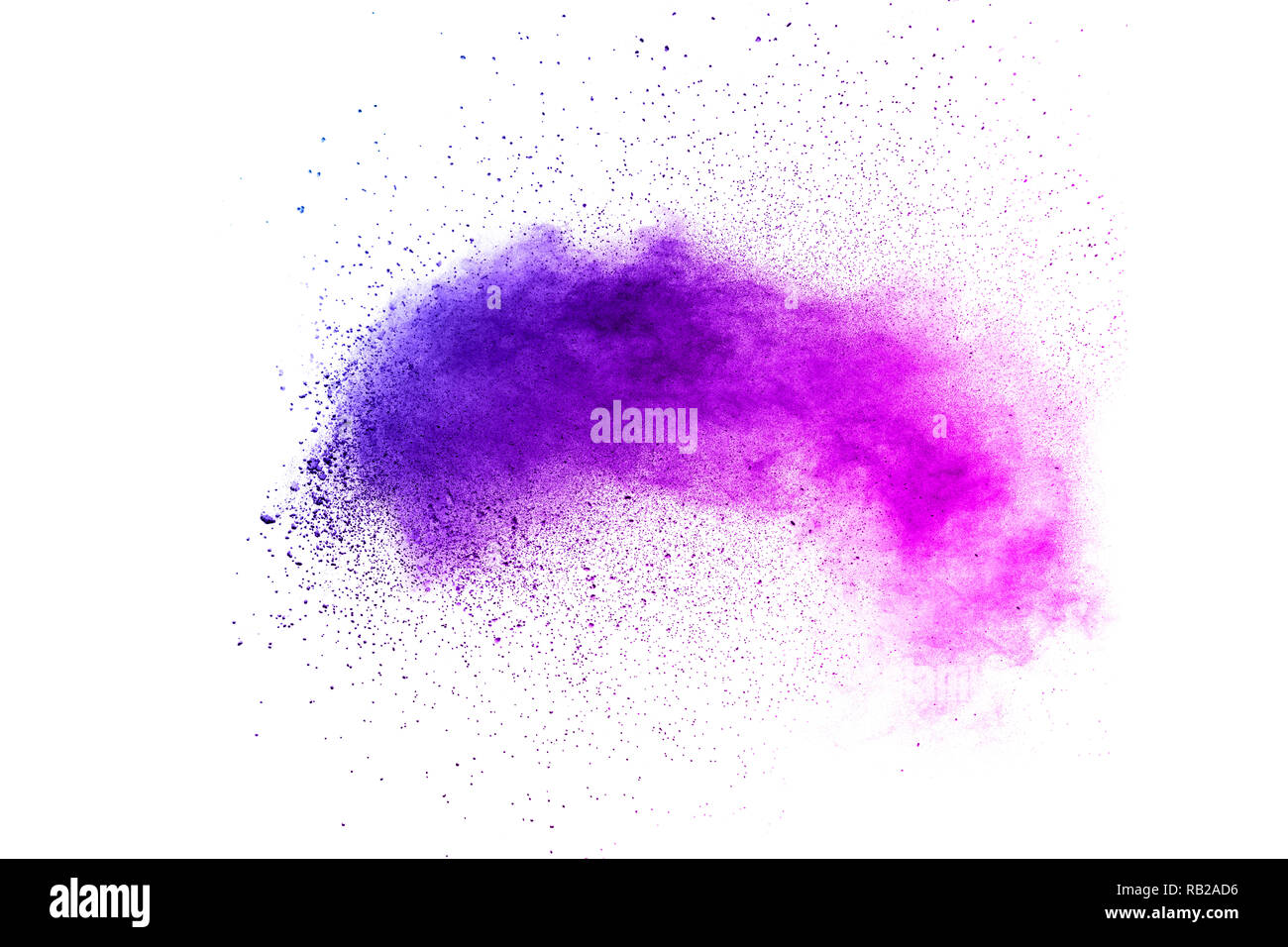 Multi color powder explosion on white background Stock Photo - Alamy