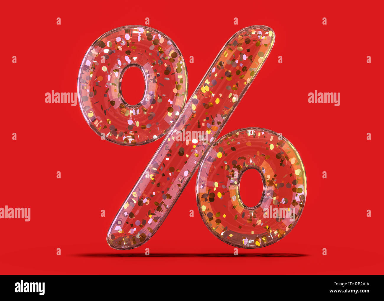 Percent symbol helium air balloon. 3D rendering Stock Photo - Alamy