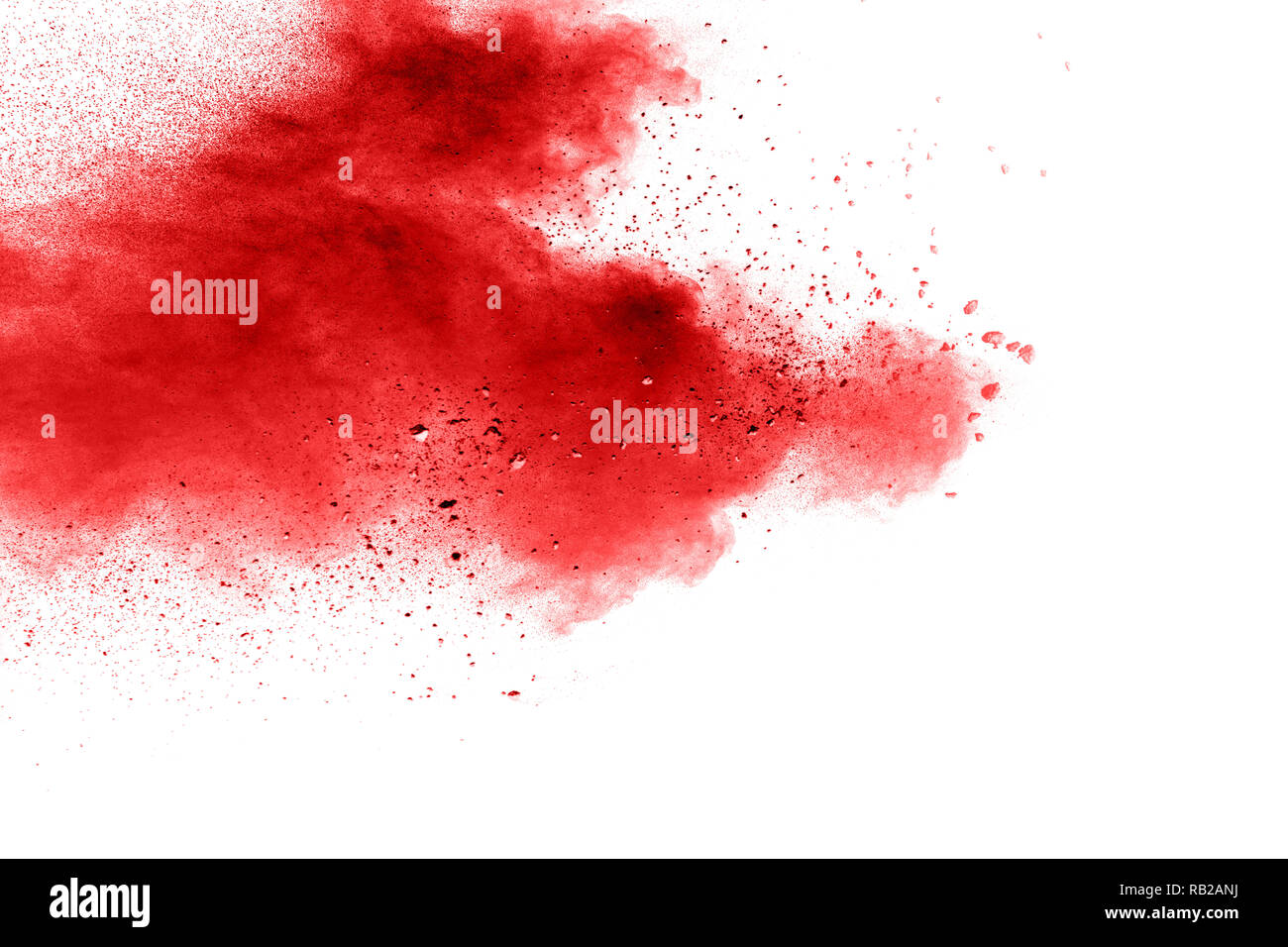 Multi color powder explosion on white background Stock Photo - Alamy