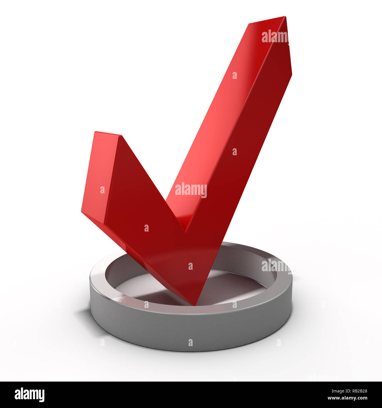 Red check mark hi-res stock photography and images - Alamy