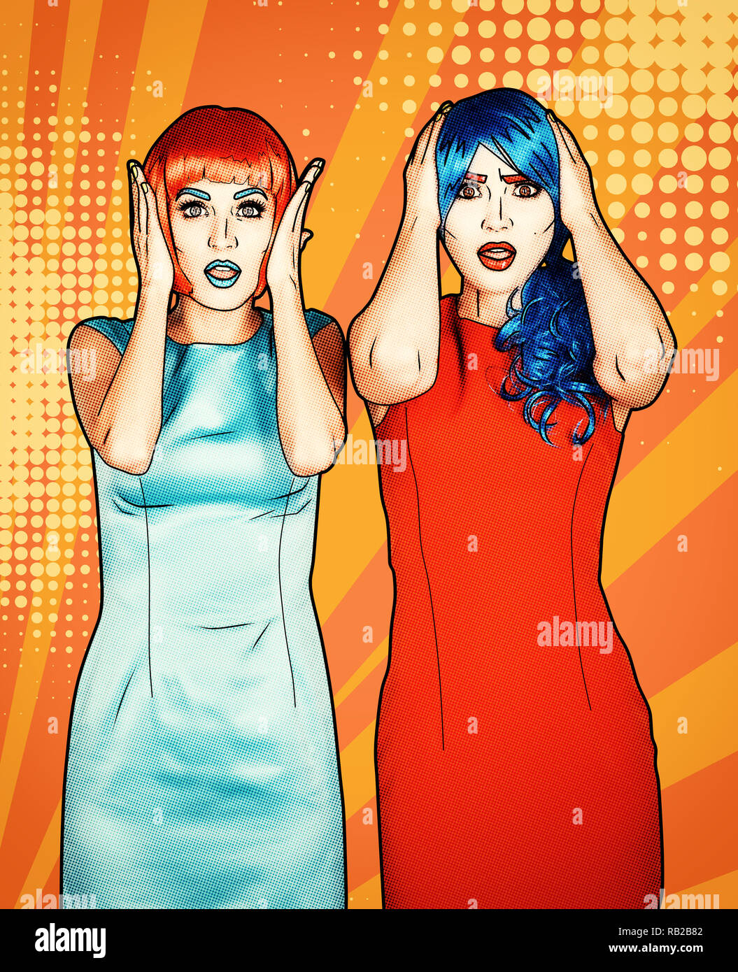 Shocked face cartoon hi-res stock photography and images - Alamy