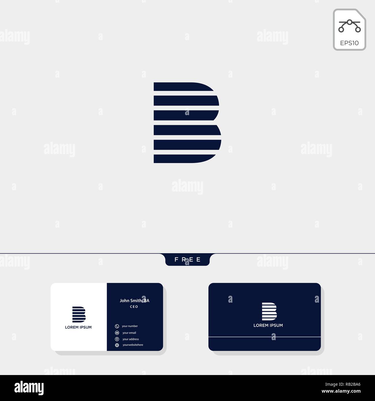 premium abstract initial B, logo template vector illustration and logo ...
