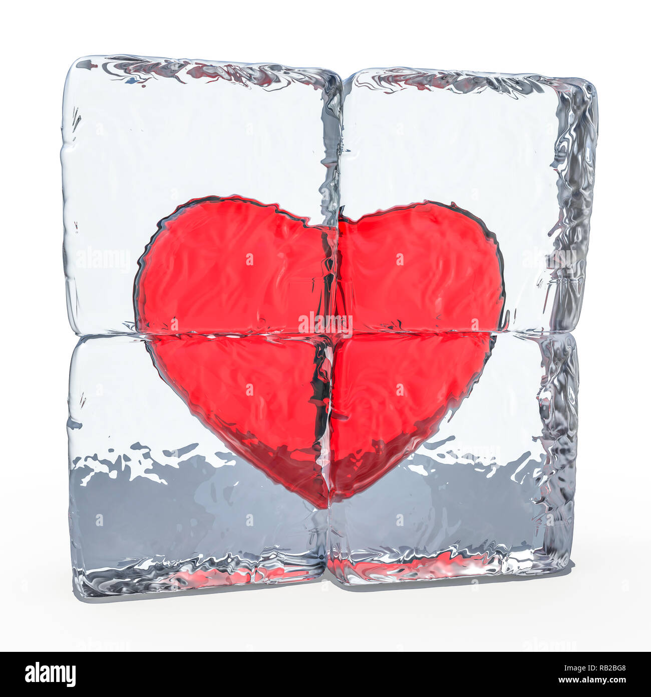 Red transparent heart in Cut Out Stock Images & Pictures - Alamy
