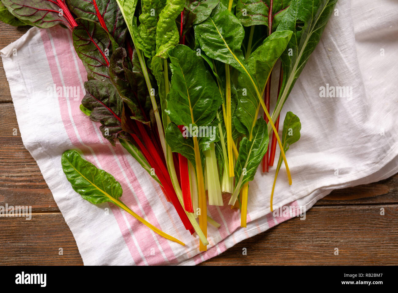 Harvest of swiss chard Stock Photo - Alamy